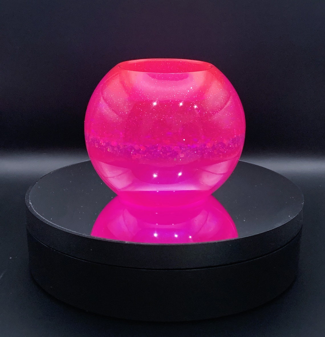 Pink Resin Tea Light Candle Holder - Etsy