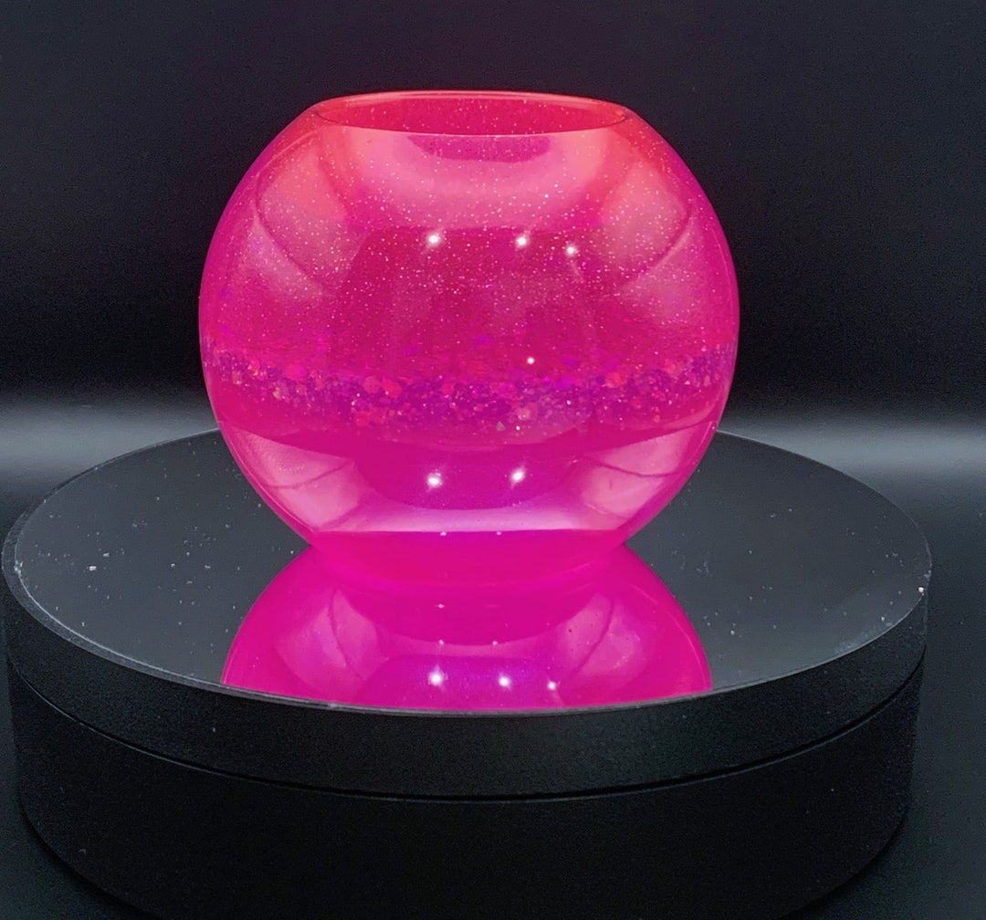 Pink Resin Tea Light Candle Holder - Etsy