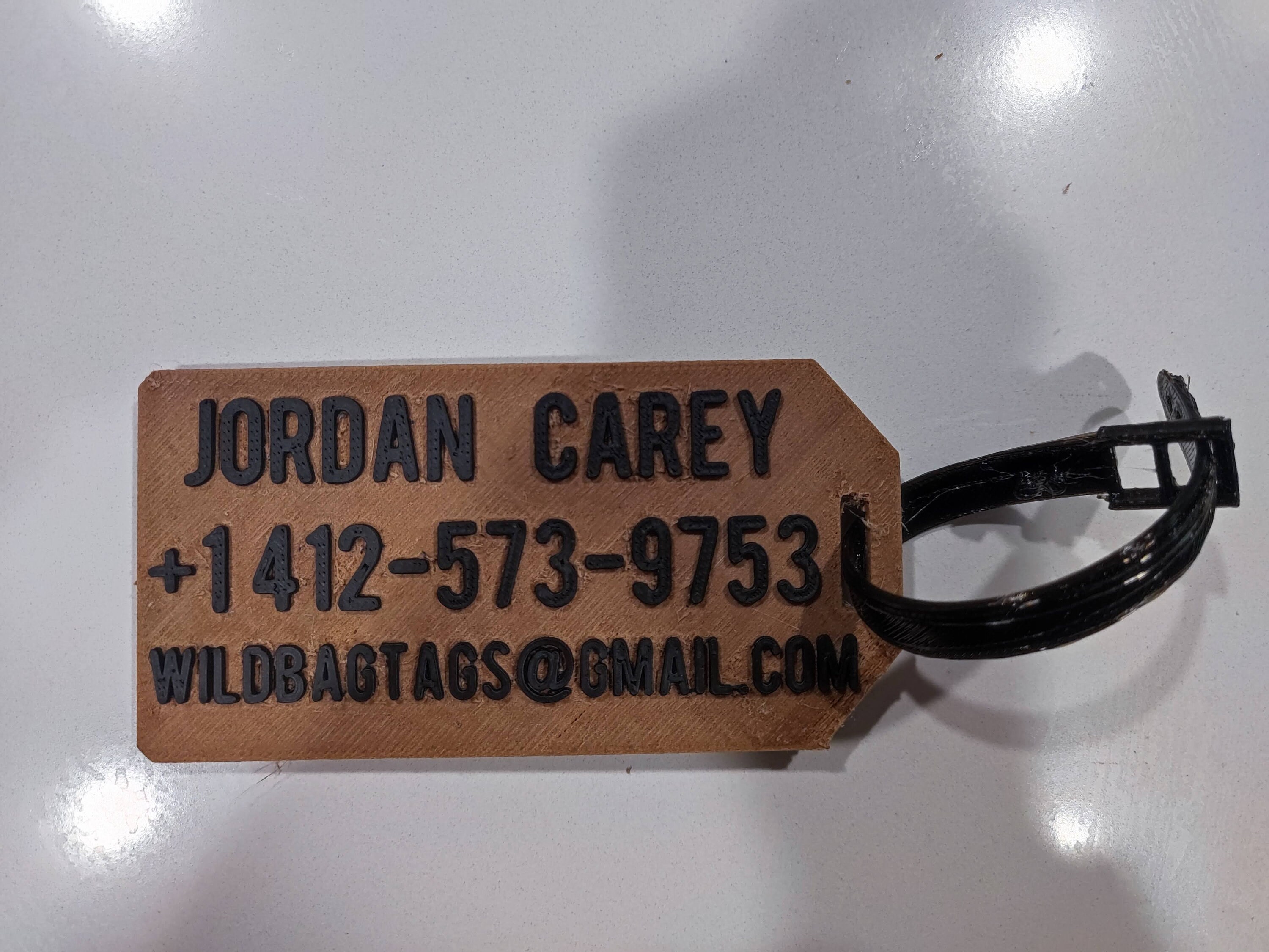 Custom 3D Printed Luggage Tag - Wild Flyer - Etsy