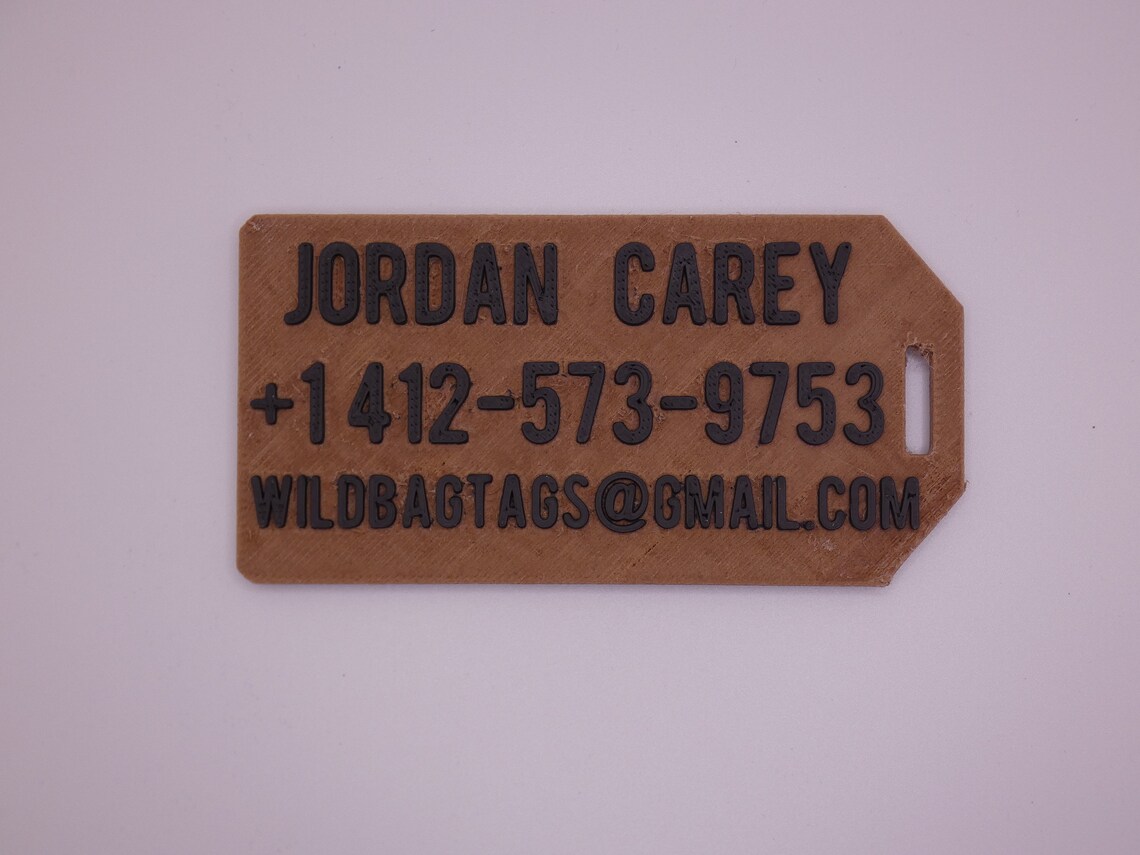Custom 3D Printed Luggage Tag Wild Flyer - Etsy