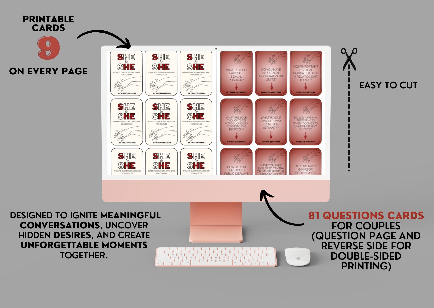 Couples Card Game, Intimacy Card Games, Printable Conversation Cards ...