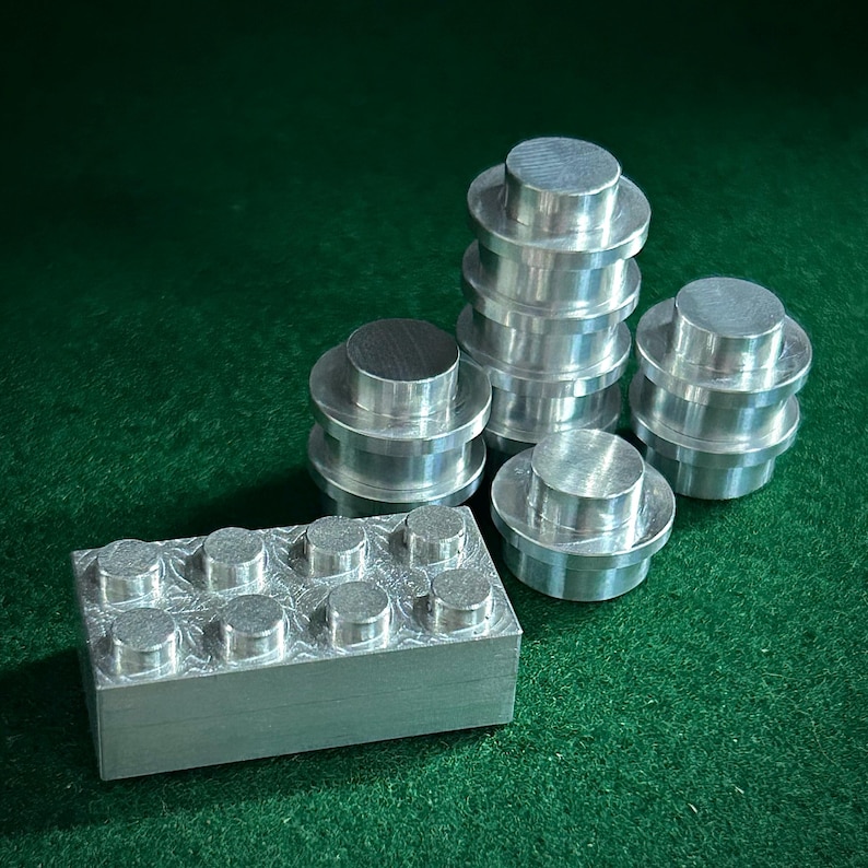 Metal Bricks - Studs - 1x1 Round Studs – Oversized - Double Scale ...
