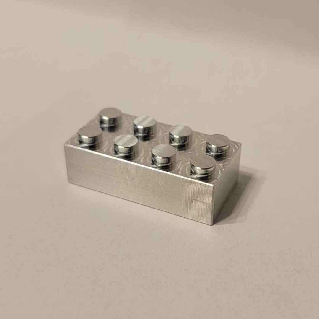 Metal Lego Brick CNC Machined Aluminum - Etsy