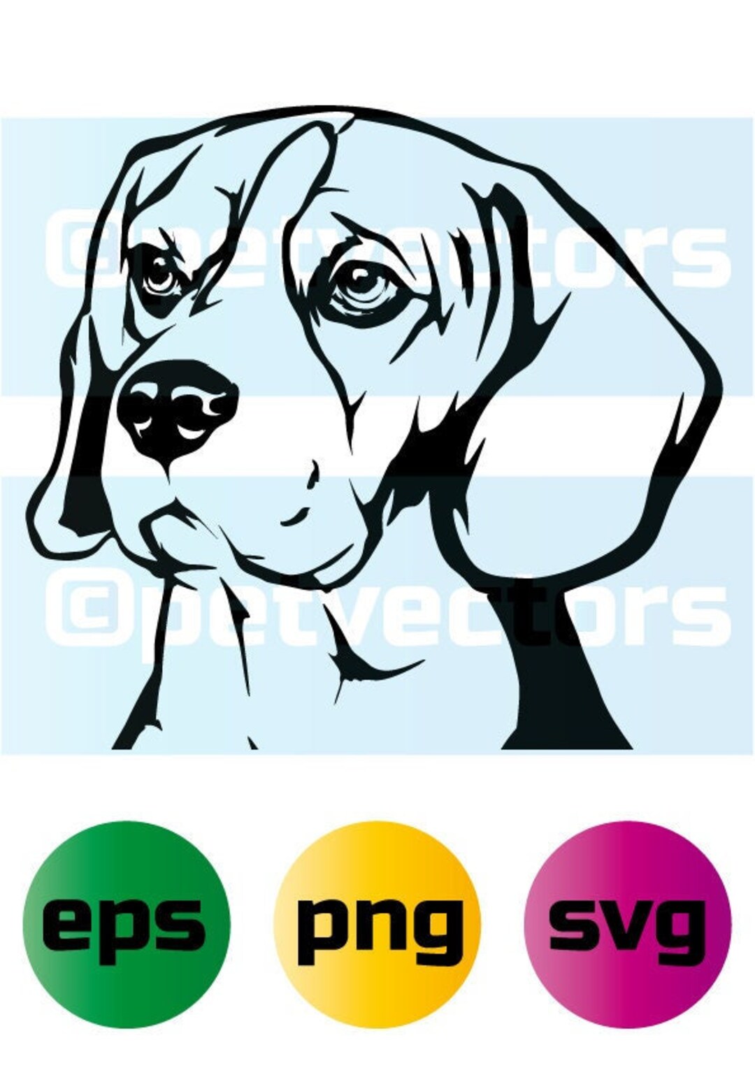 Beagle Eps Svg Png Vector Cutting File - Etsy