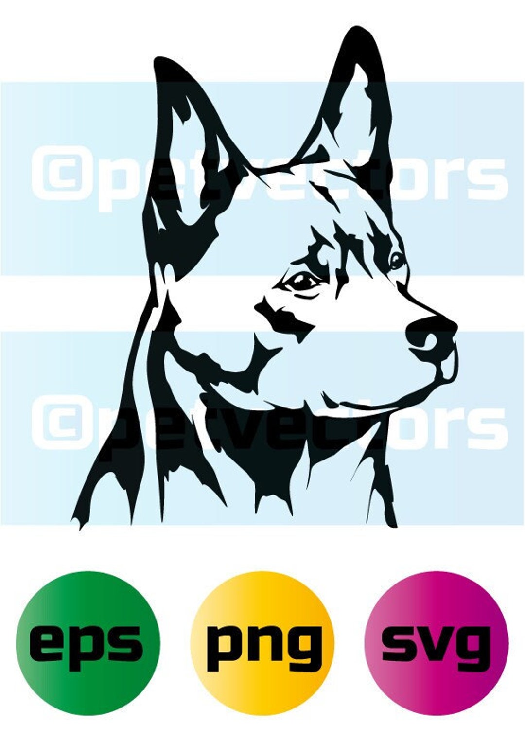 Australian Kelpie Eps Svg Png Vector Cutting File - Etsy