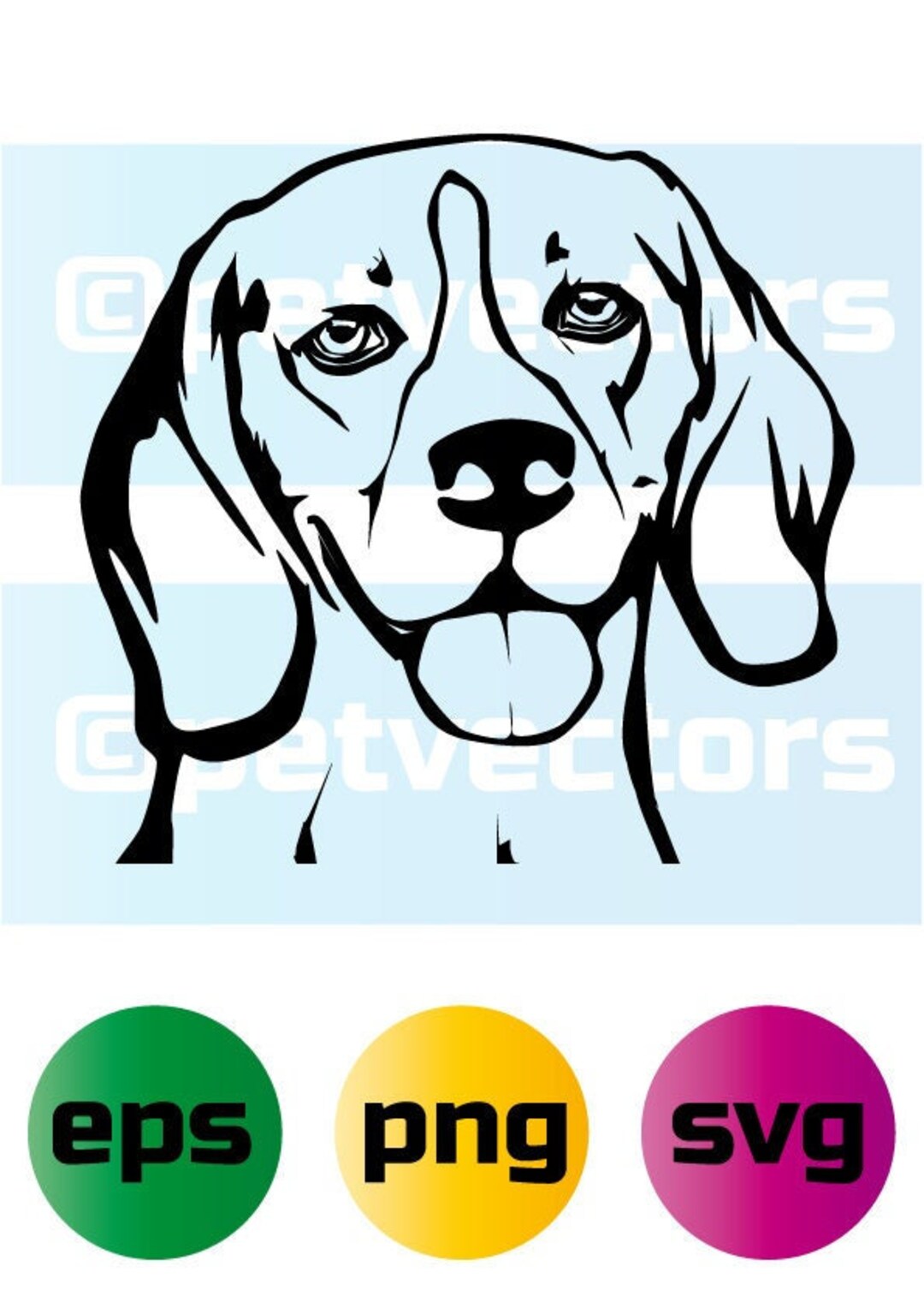 Beagle Eps Svg Png Vector Cutting File - Etsy