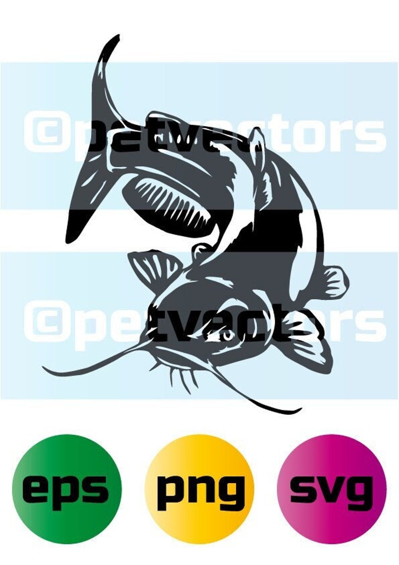 Wels Catfish Eps Svg Png Vector Cutting File - Etsy