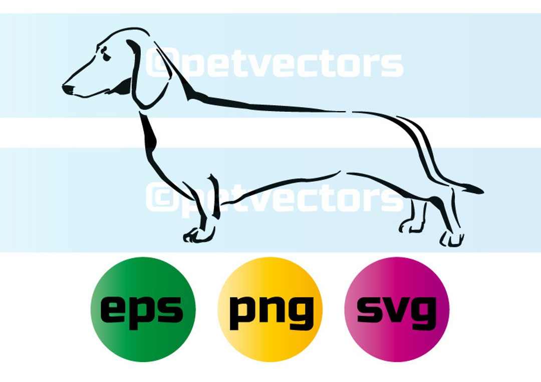 Dachshund Eps Svg Png Vector Cutting File - Etsy