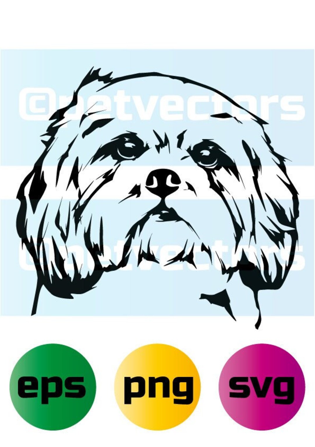 Shih Tzu Dog Eps Svg Png Vector Cutting File - Etsy