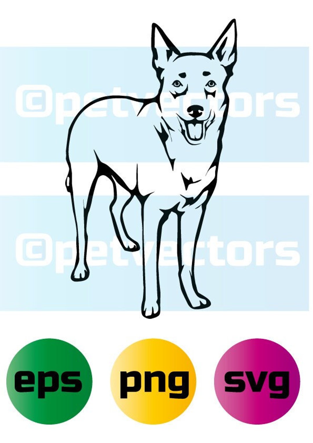 Australian Kelpie Eps Svg Png Vector Cutting File - Etsy