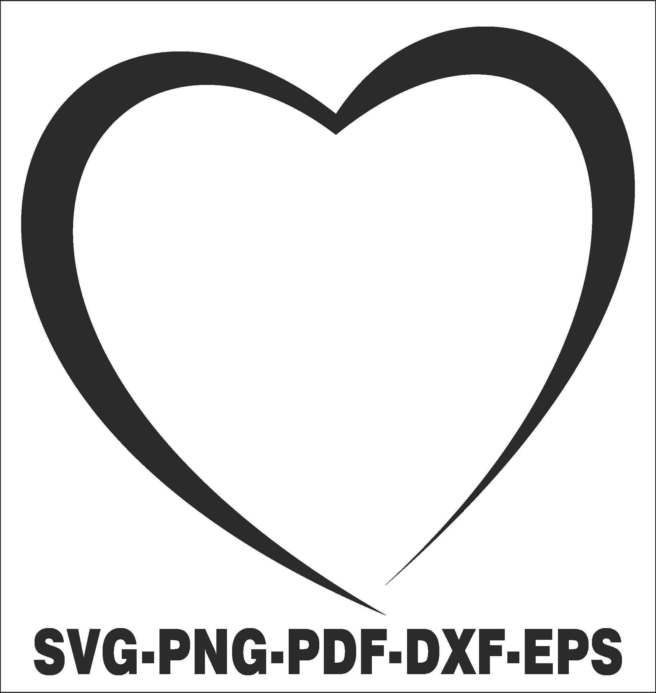 Heart Open Heart Svg Png Eps Dxf Pdf Digital Download - Etsy
