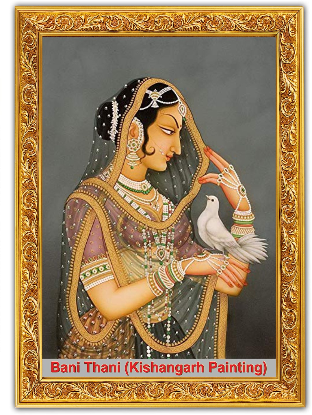Bani Thani, Kishangarh Miniature Painting Indian Art in Digital Print - Etsy