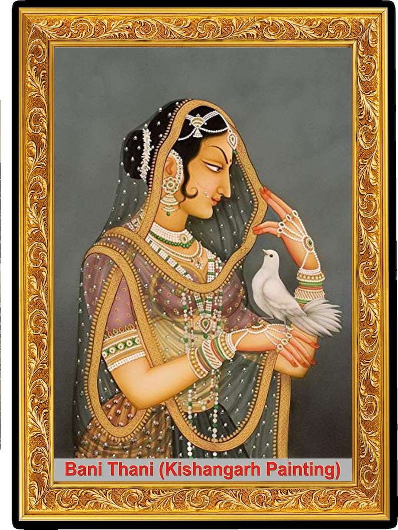 Bani Thani, Kishangarh Miniature Painting Indian Art in Digital Print ...