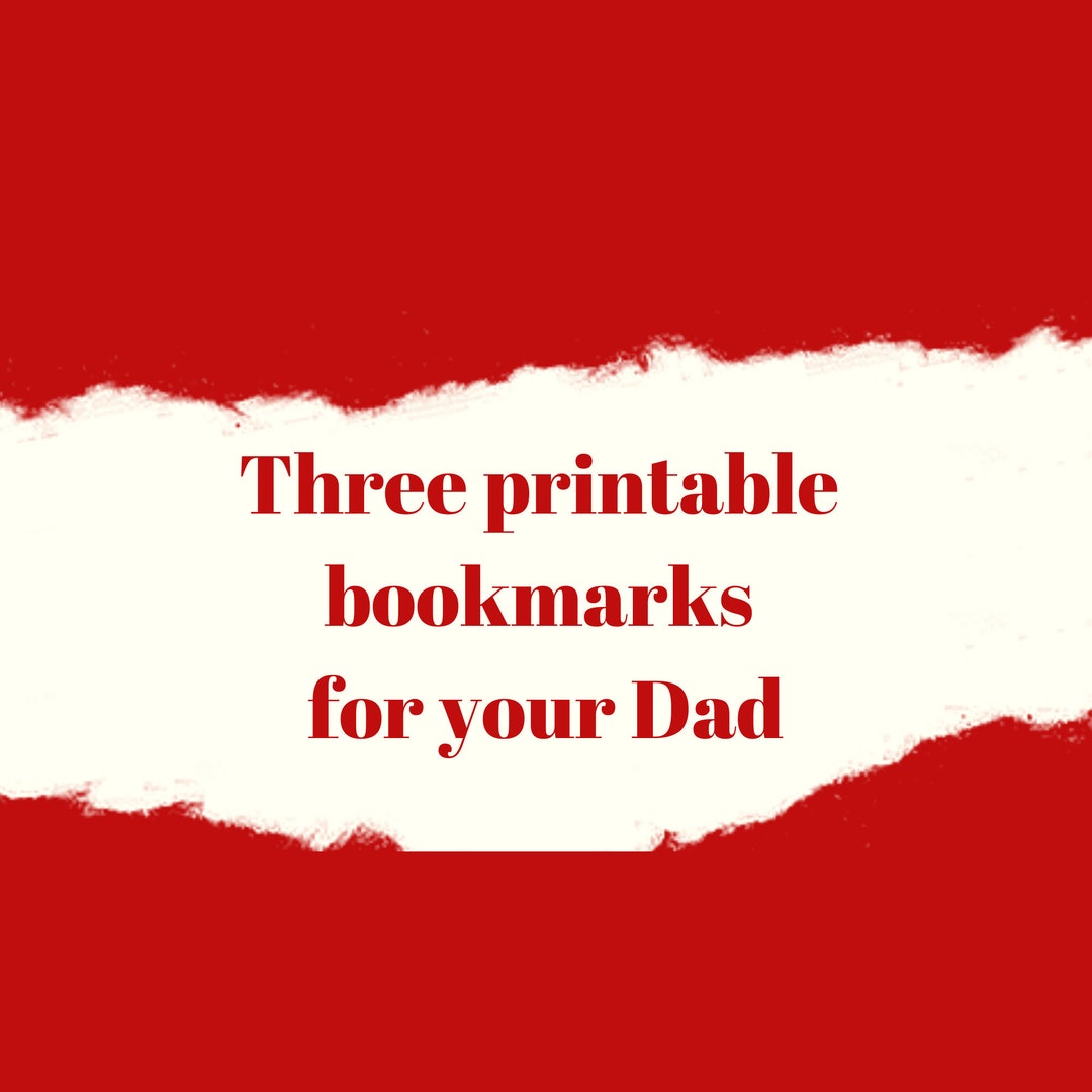 Father's Day Bookmark Set, Printable Bookmarks, Dad Gift, Book Lovers ...