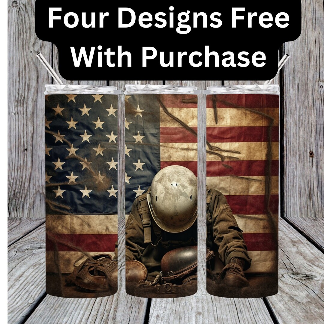 American Soldier Pride Memorial Flagtumbler Wrap Instant Download PNG ...