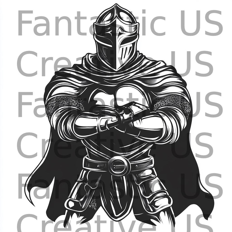 Instant Download Knight Outline Black and White Mascot Outline ...