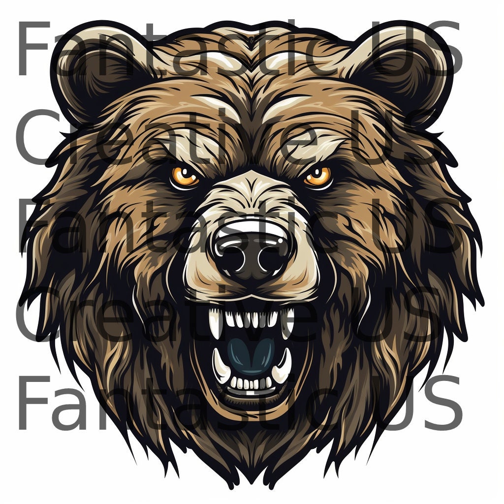 Grizzly Bear Head Outline