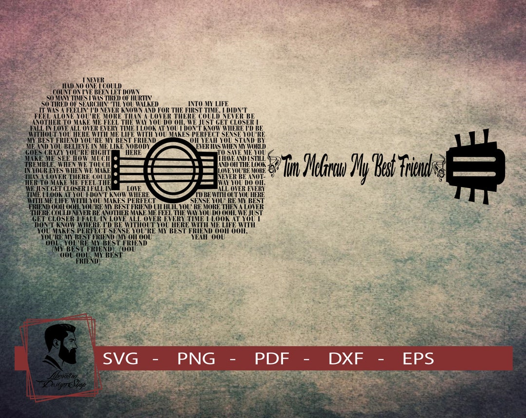 Costum Song Lyrics Svg, Digital Download , Cricut Files Svg,friendship ...