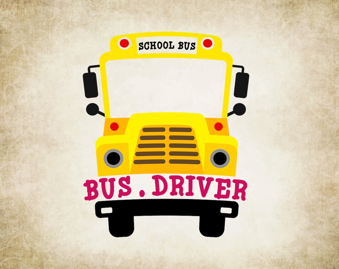 School Bus Svg, Bus Driver Monogram, Name Frame Svg, Bus Silhouette ...