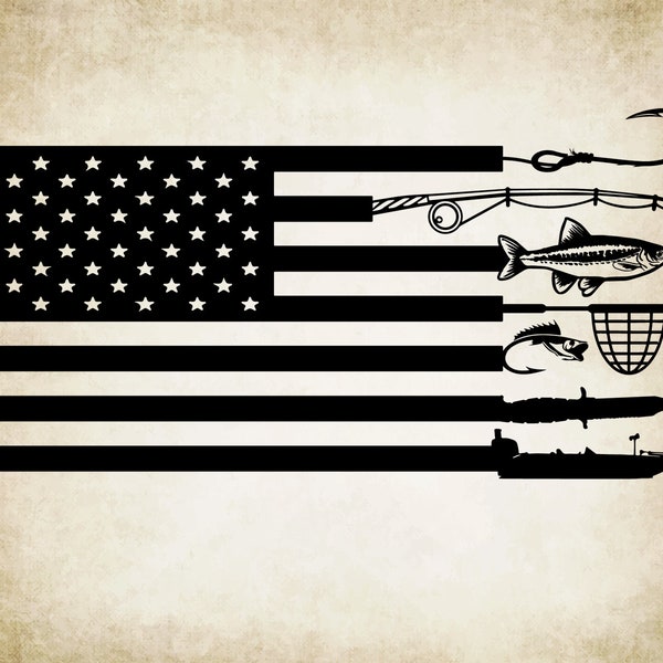 Fishing Flag Svg - Etsy