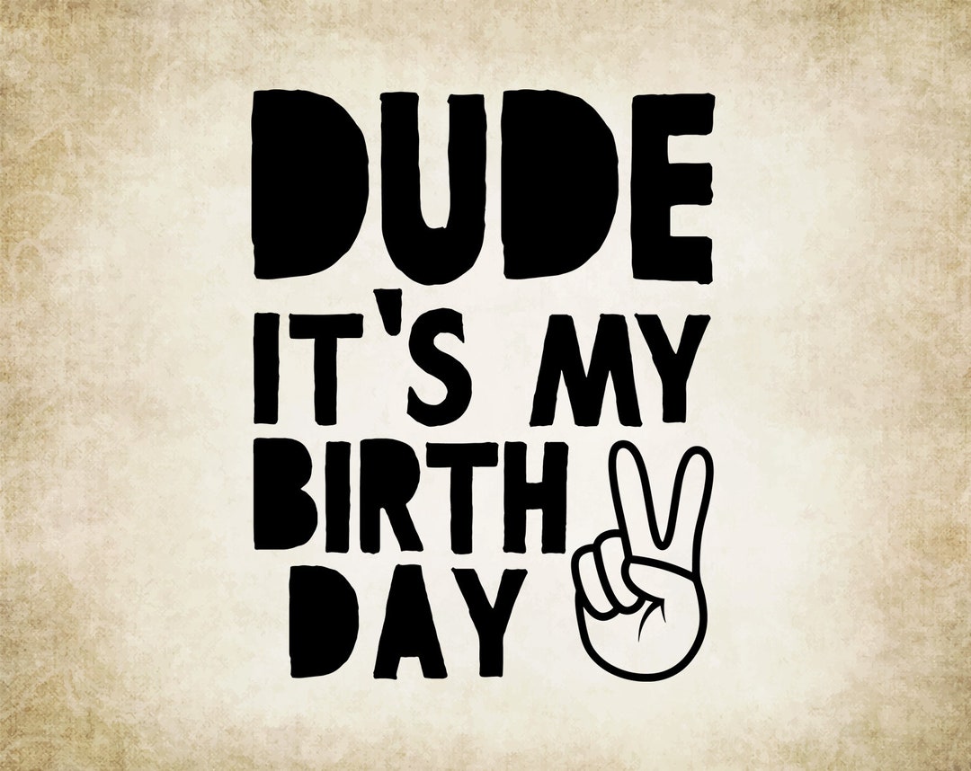 Dude It's My Birthday Svg, Birthday Dude SVG, Birthday Boy Svg ...