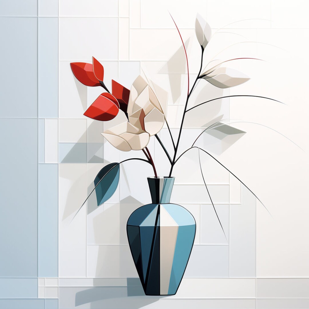 3D Flowers. Contemporary Floral Art. Printable Flower Painting ...