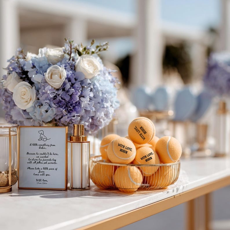 Personalized Dog Wedding Favors, Custom Tennis Ball With Love Message ...
