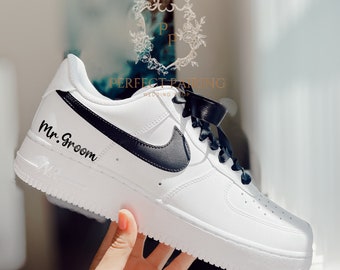 Wedding Bridal Sneaker Personalized Air Force 1 Wedding Sneaker Wedding ...