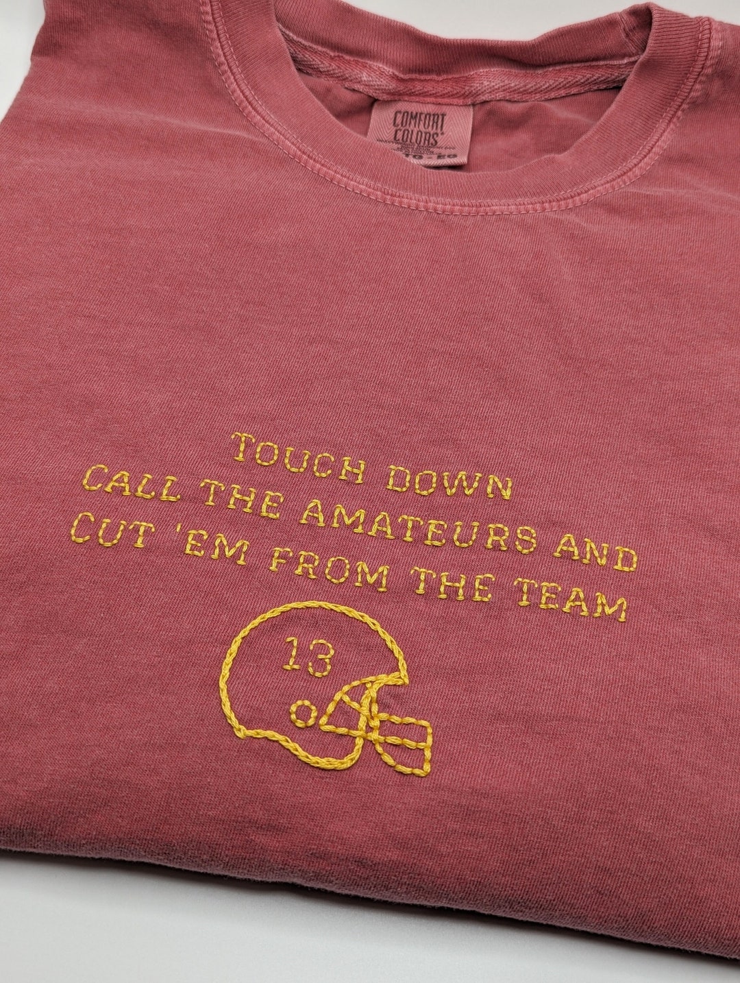 Hand-embroidered Taylor Swift Inspired THE ALCHEMY T-shirt, Crimson ...