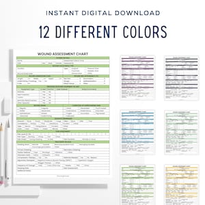 Wound Assessment Chart for Nurses, Medical Wound Care, Wound Management ...