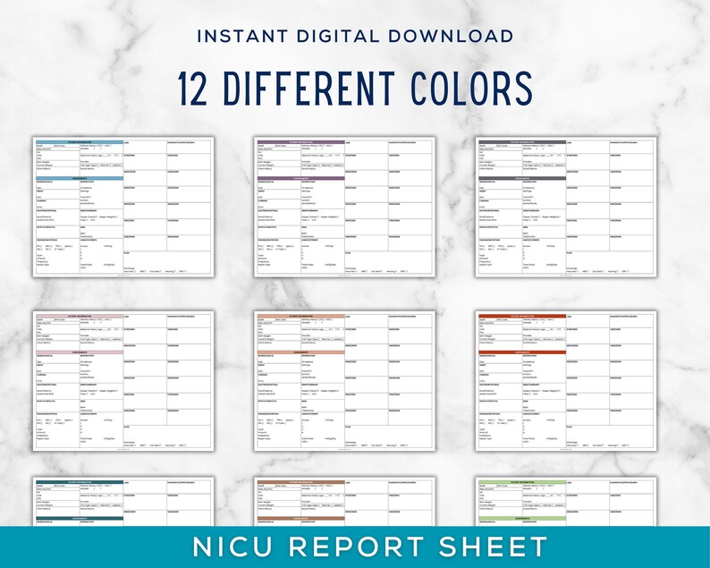 NICU Report Sheet, Baby Nurse Brain, Nicu Brain, Neonatal ICU Nurse ...