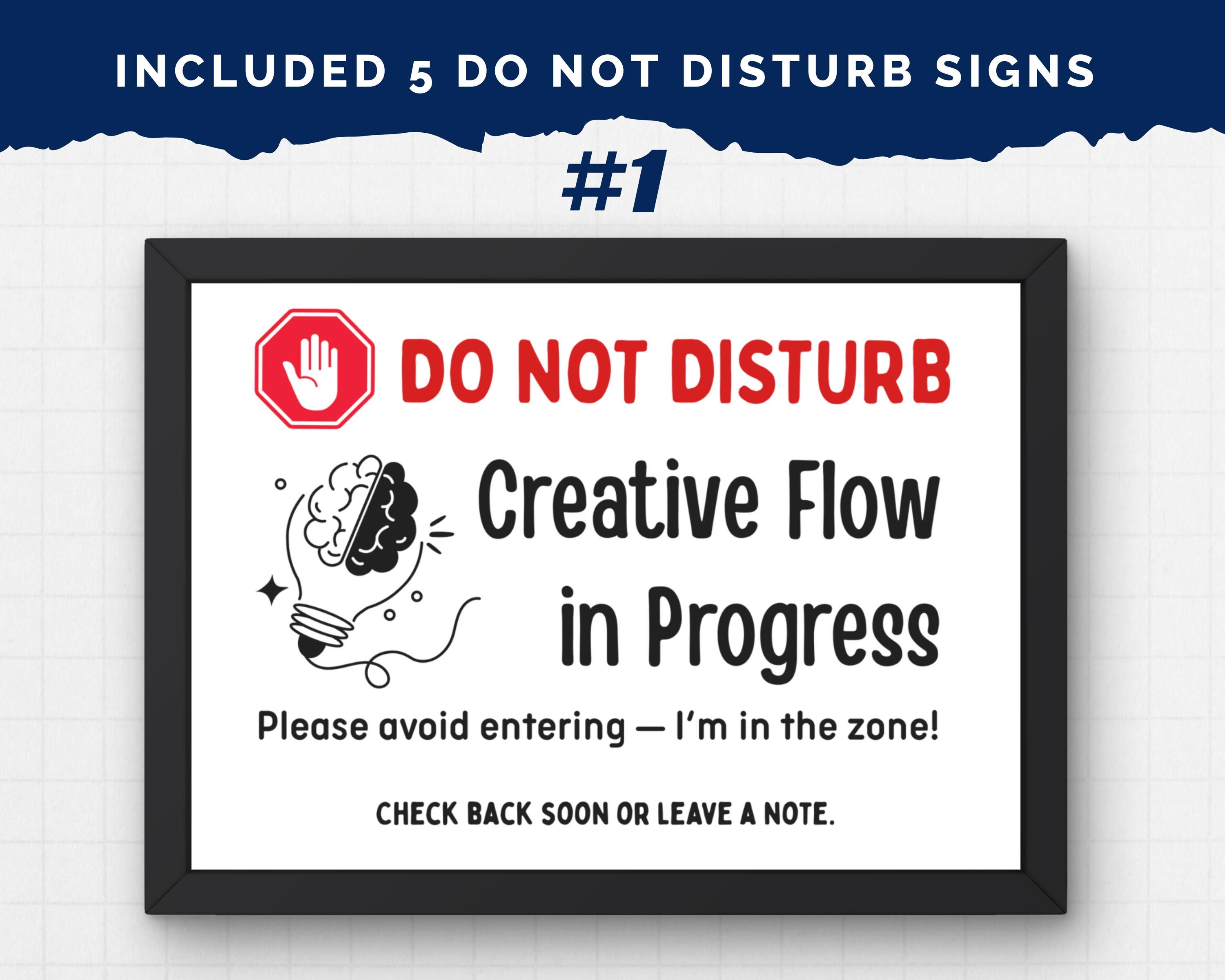 Do Not Disturb Sign Bundle - Printable Focus Mode, Live Call, Resting ...