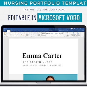 Nurse Portfolio Template, Resume CV Template, Registered Nurse, Nursing ...