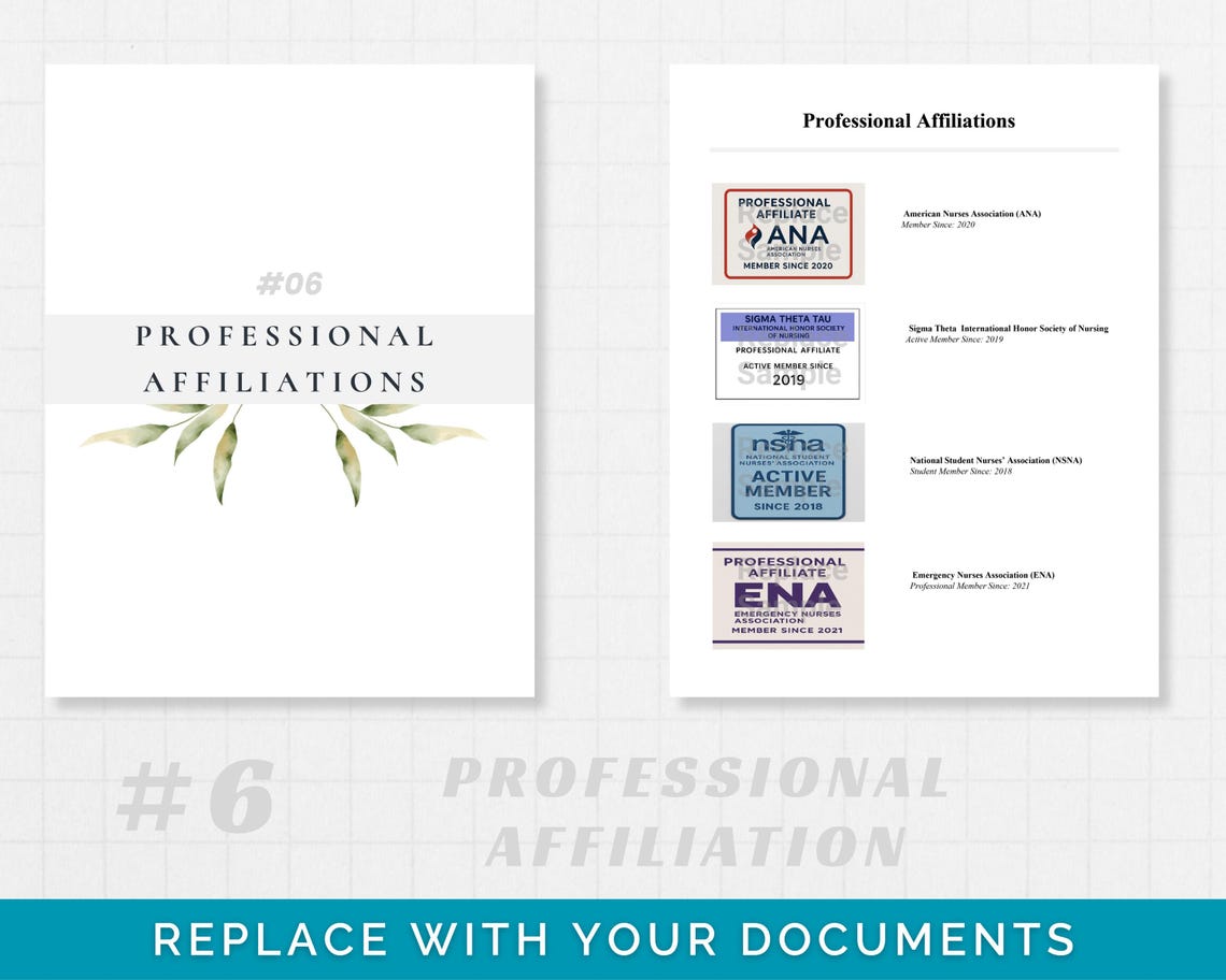Nurse Portfolio Template, Professional Nursing Portfolio for RN, Rn ...