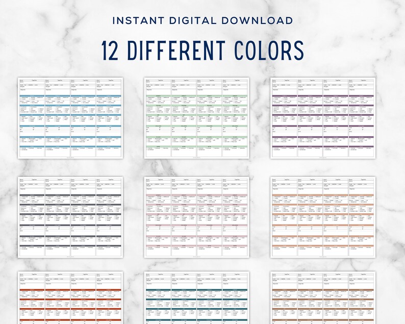 Patient Care Tech/nurse Assistant Report Sheetfor 4 Patients, Pct, CNA ...