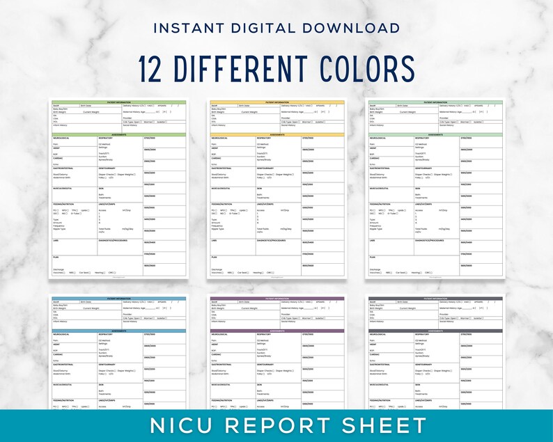 NICU Report Sheet, NICU Brain, Baby Nurse Brain, Neonatal Icu Nurse ...