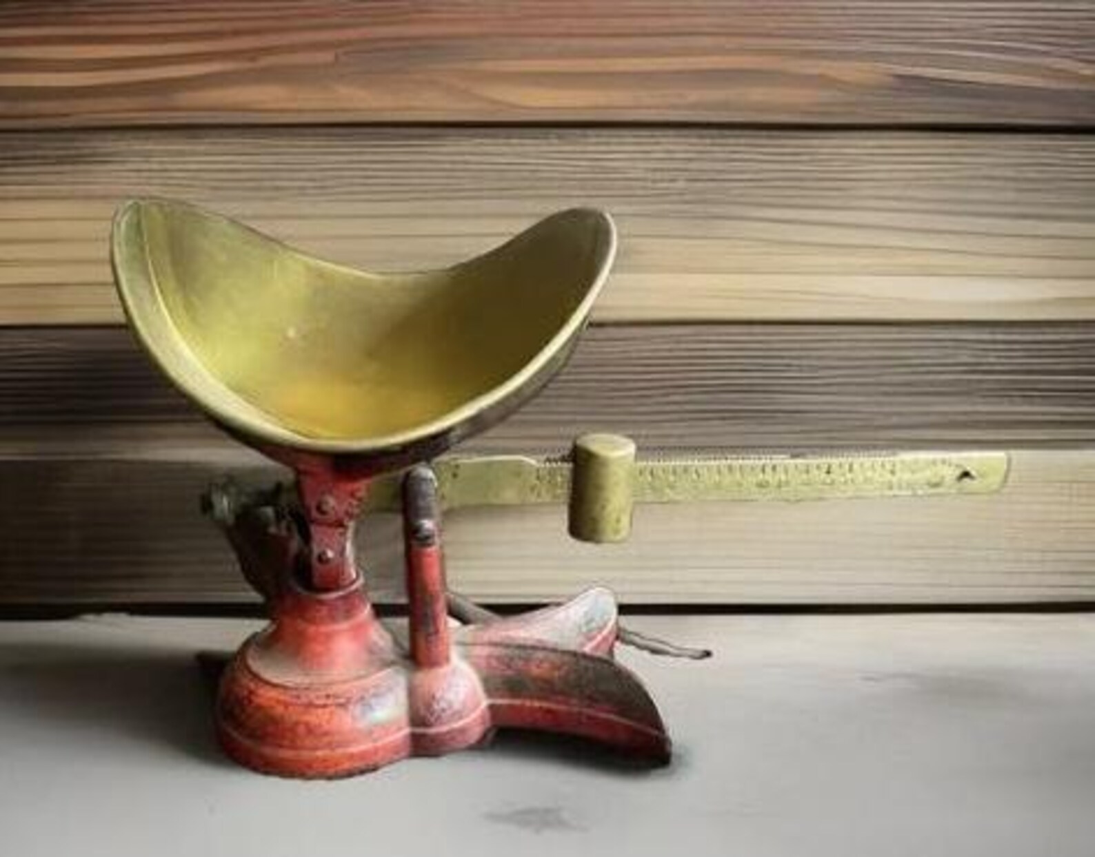 Antique Cast Iron and Brass Table Top Weight Scale - Etsy