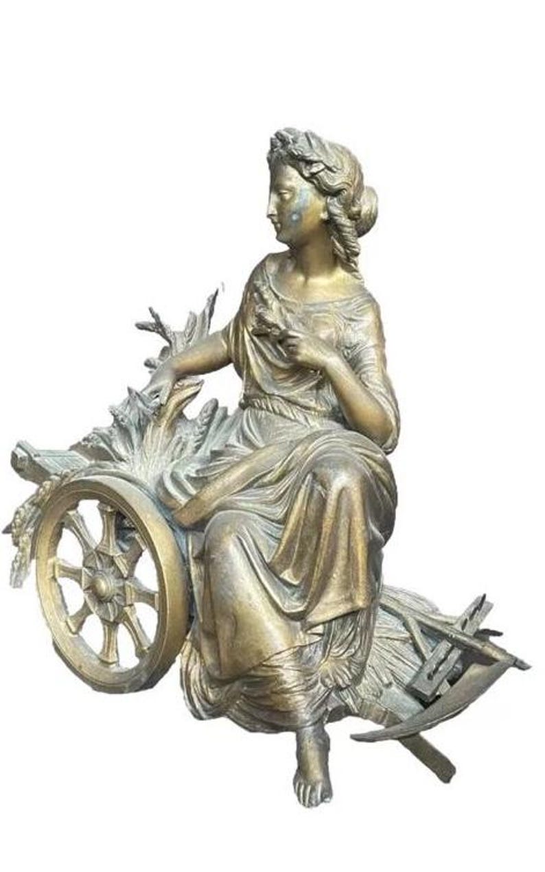 Exceptional Antique Victorian Spelter Statue of "fall" on Wood Base - Etsy