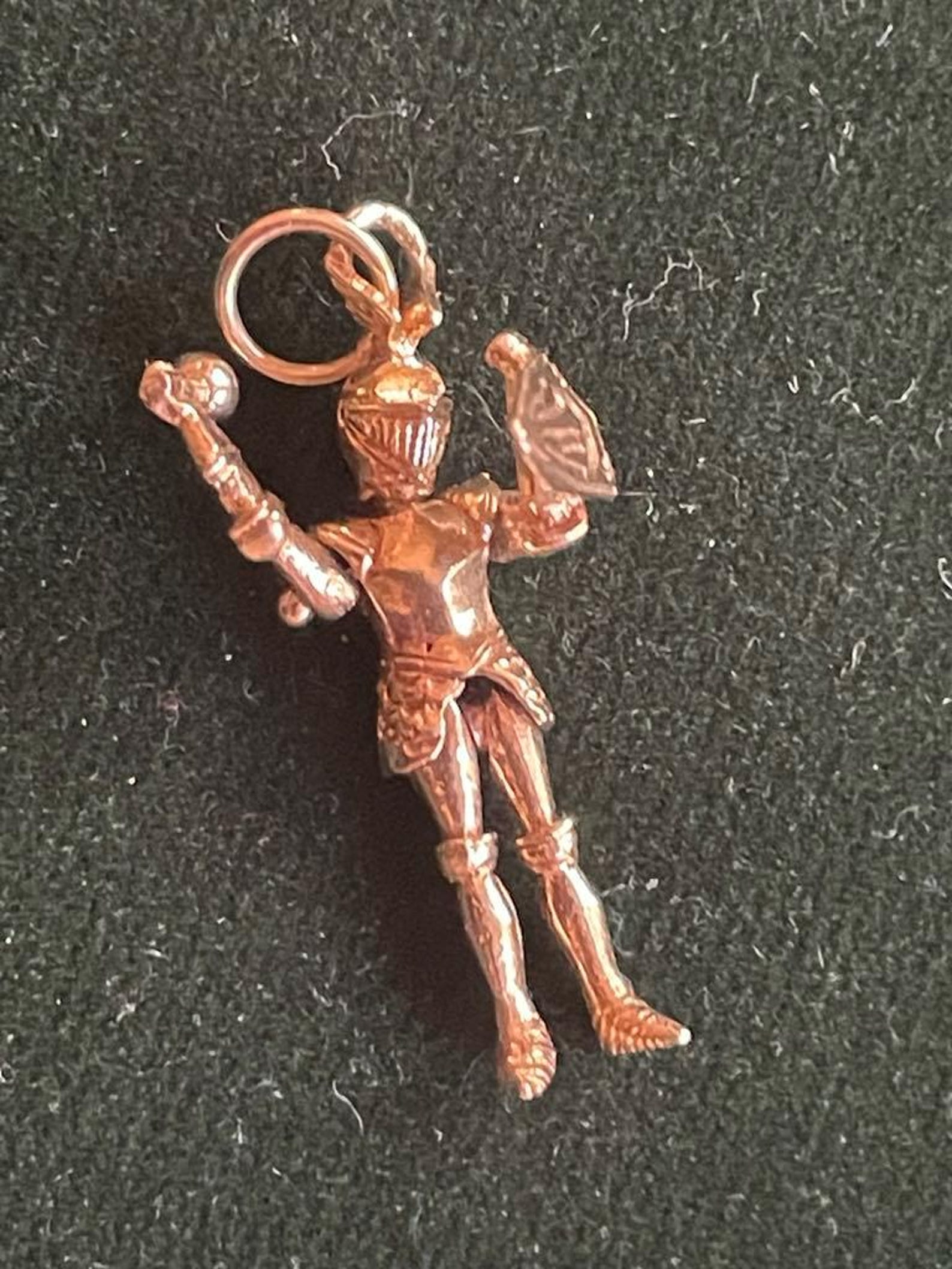 Vintage 9ct British Articulated Knight Charm/pendant - Etsy
