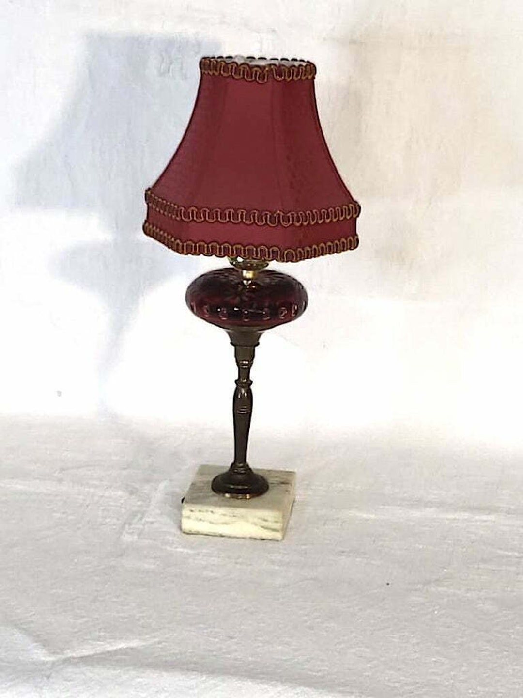 Antique Gypsy Ruby Glass Vanity Lamp - Etsy