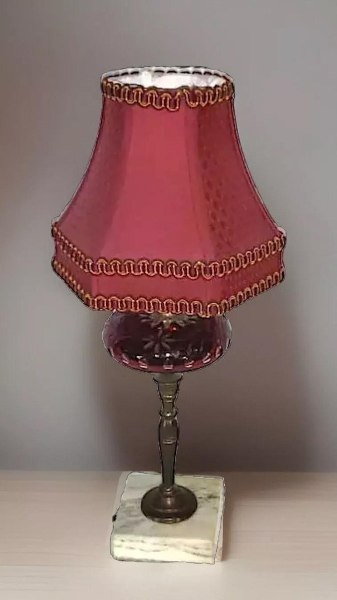 Antique Gypsy Ruby Glass Vanity Lamp - Etsy