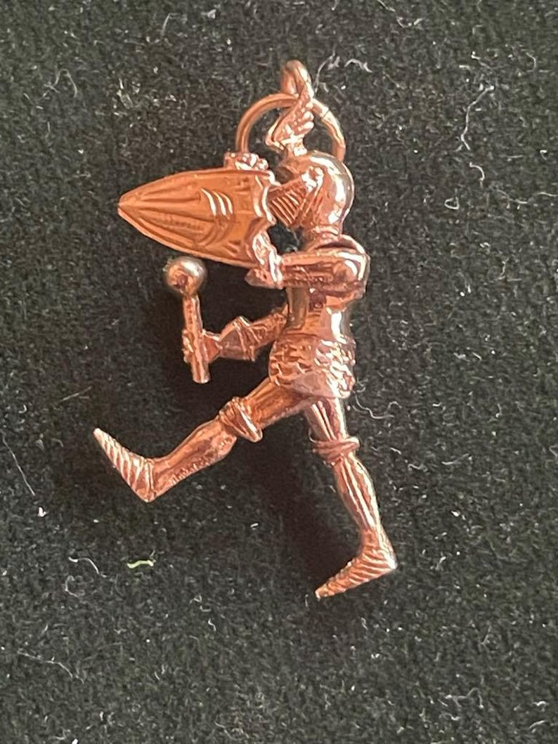 Vintage 9ct British Articulated Knight Charm/pendant - Etsy