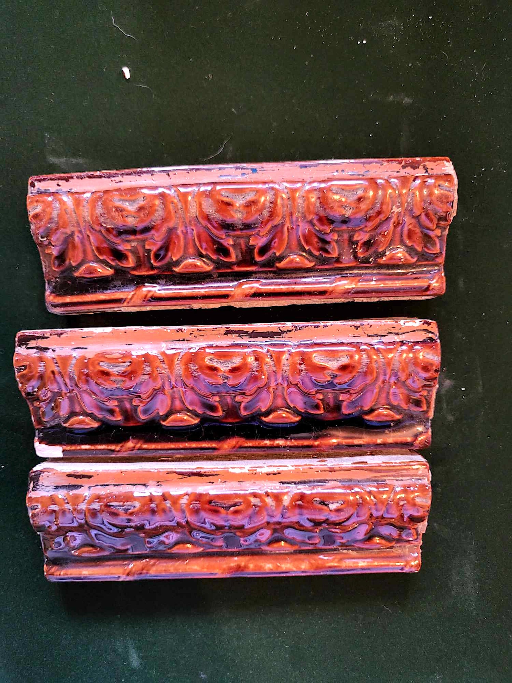 Antique Victorian Minton Tile Trim Lot of 23 Pieces - Etsy