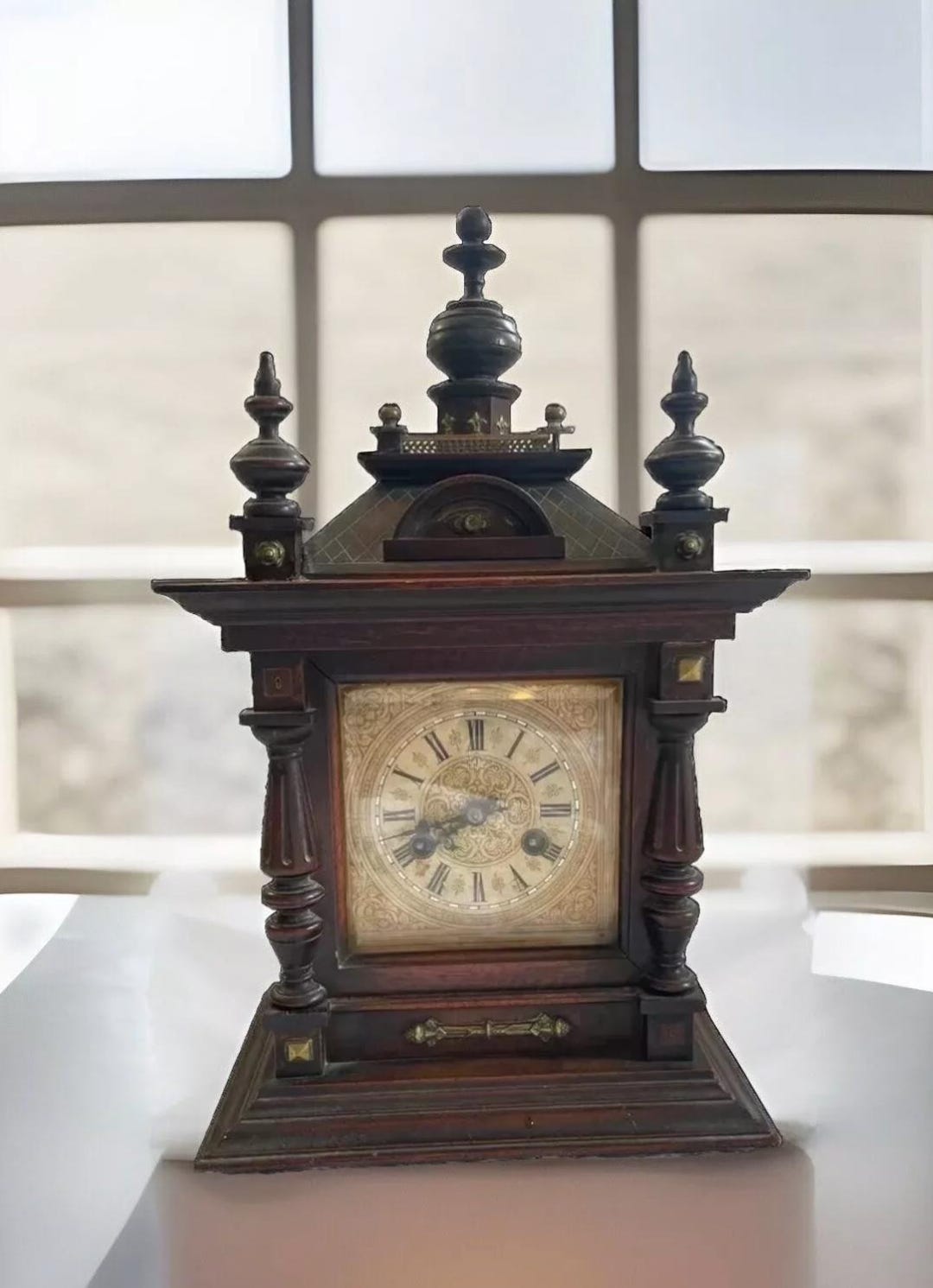 Antique Gothic Style Mantle Clock - Etsy