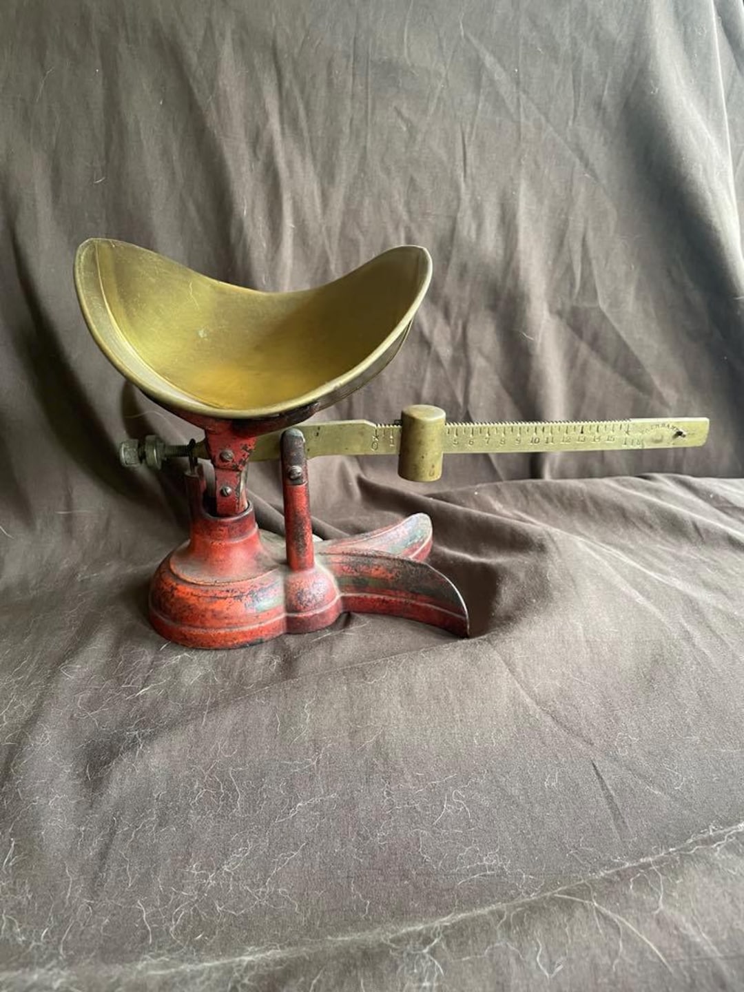Antique Cast Iron and Brass Table Top Weight Scale - Etsy