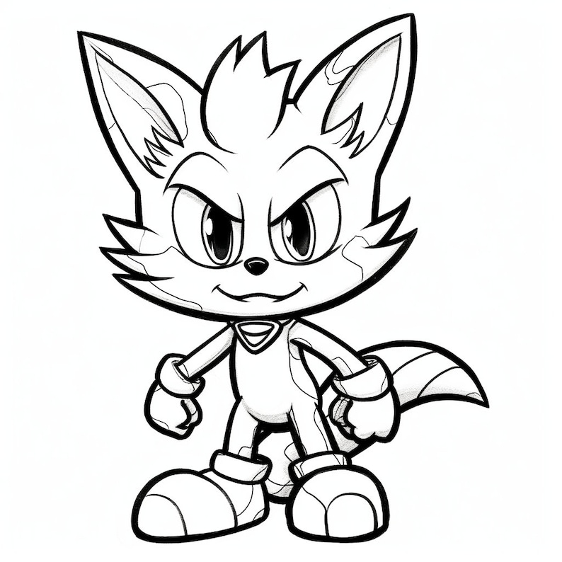 20 Black & White Pages of Sonic Characters to Practice - Etsy
