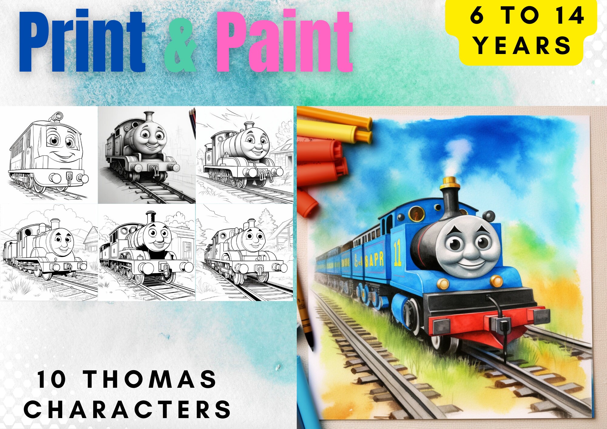 Digital Download of Ten Characters of Famous Thomas Train Series - Etsy