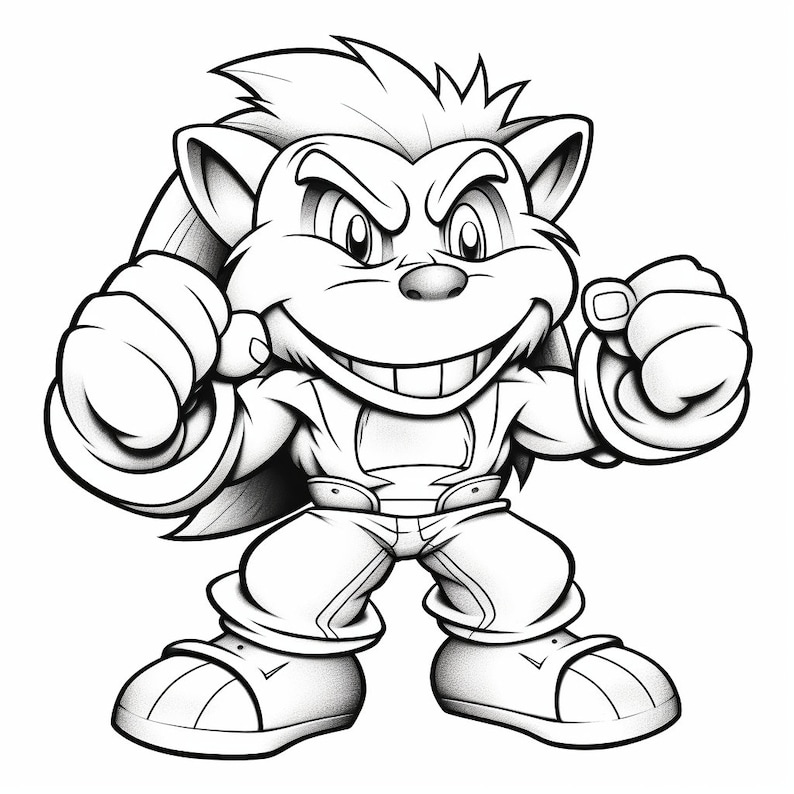 20 Black & White Pages of Sonic Characters to Practice - Etsy