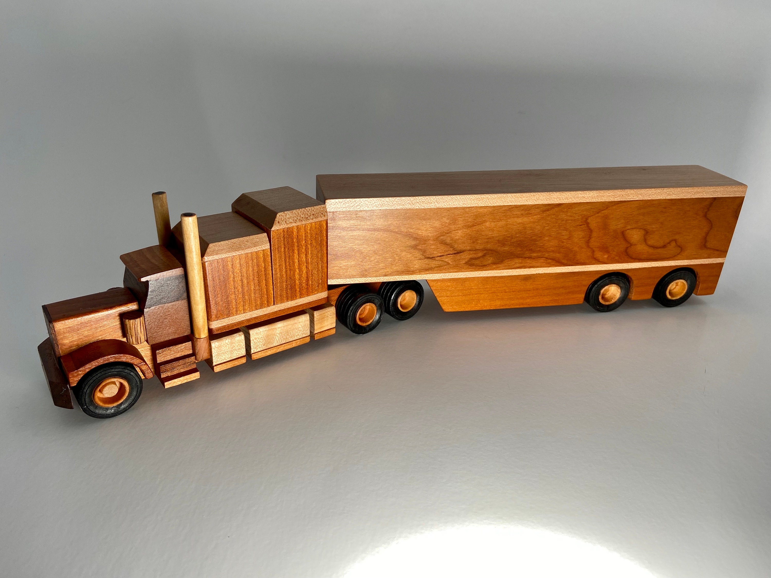 Custom Tractor Trailer Cherry and Maple - Etsy