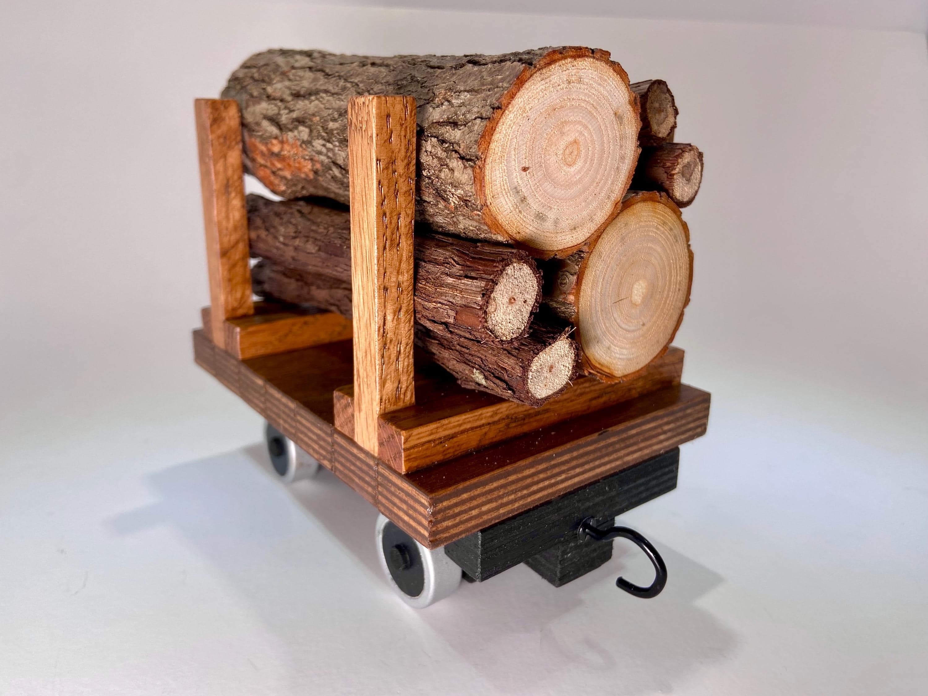 Narrow Gauge Logging Train black & Red Engine Custom Wooden Model - Etsy